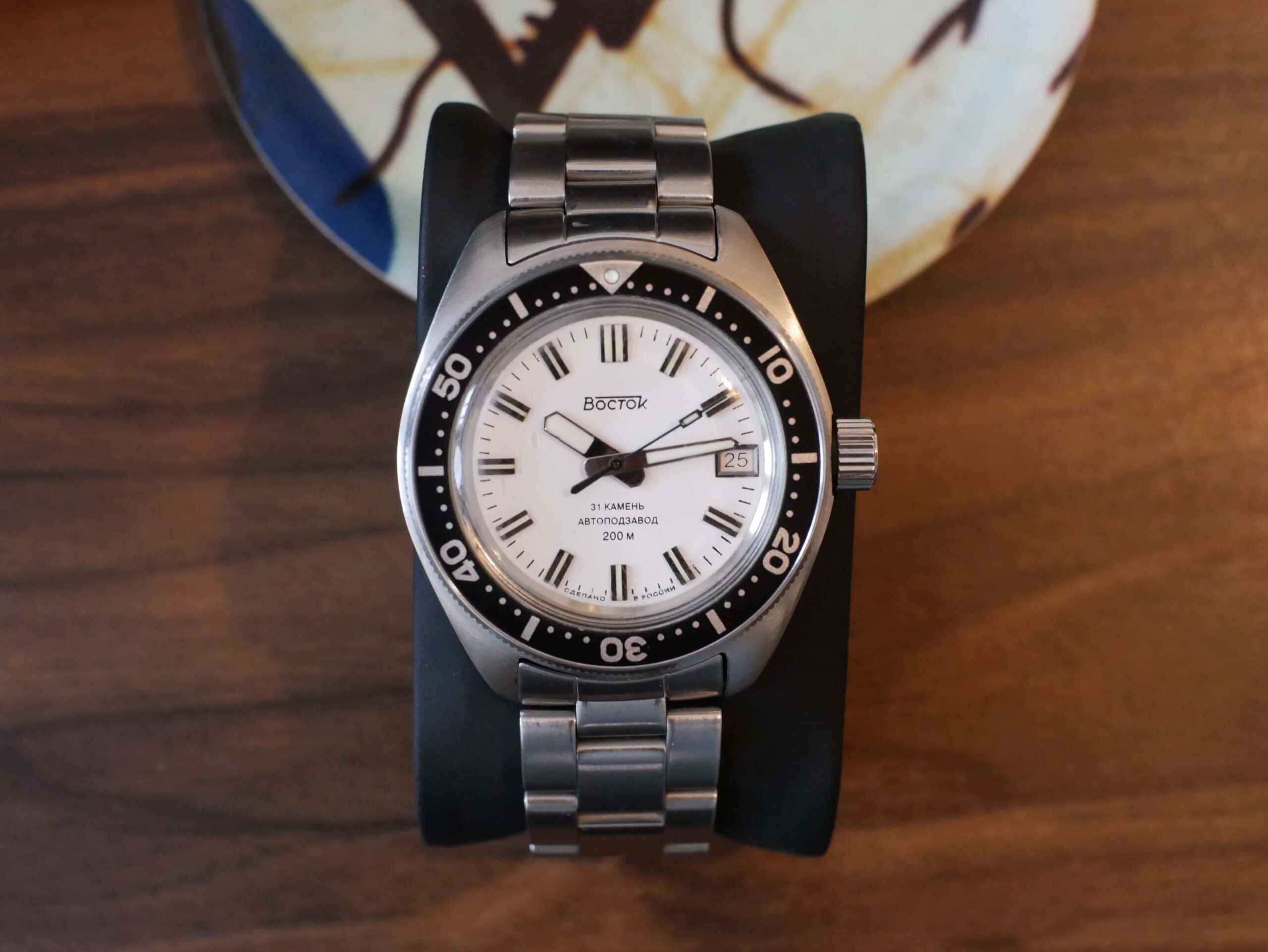 Vostok Amphibia 020 with Seiko mods - Gloriousdays Bamboo Watches